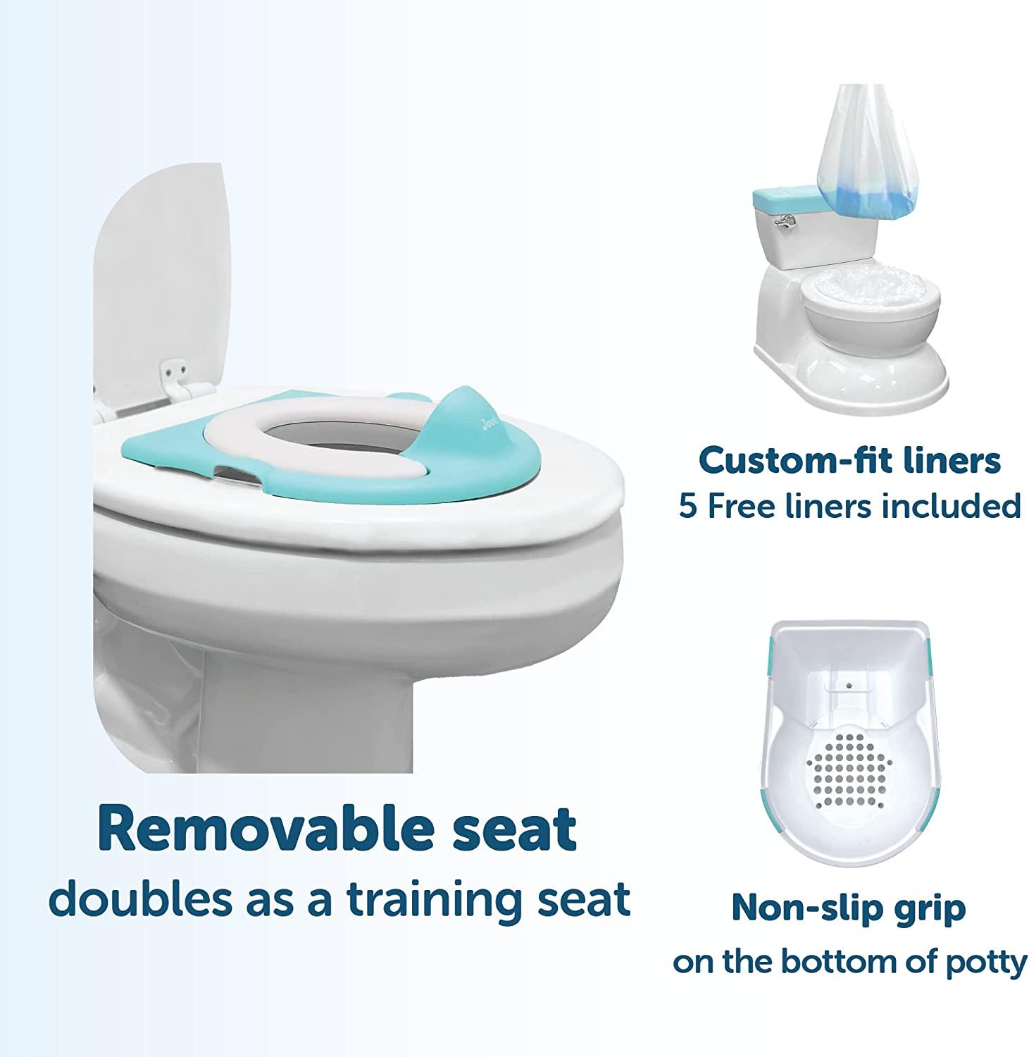 Real Feel Potty with Wipes Storage | Transition Seat & Disposable ...
