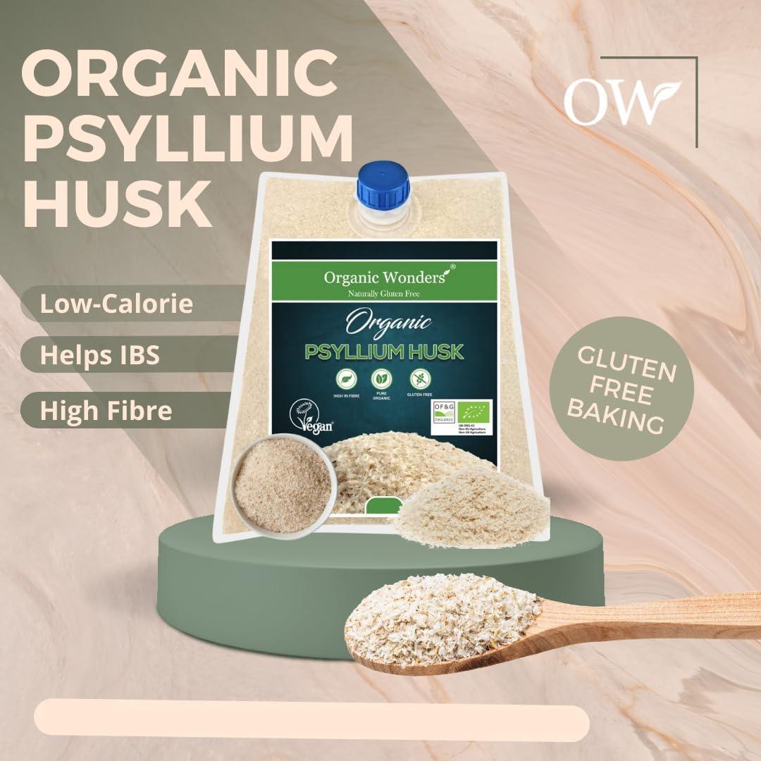 Organic Psyllium Husk Powder (250g) | Premium | 99% Purity | 50 ...
