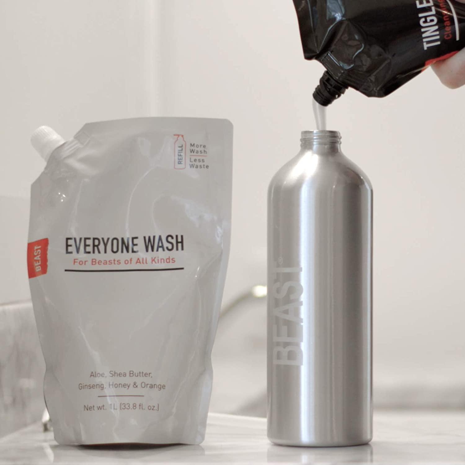 Beast Yawp All-in-1 Wash 1L Refill - Body, Hair, Beard Shampoo ...