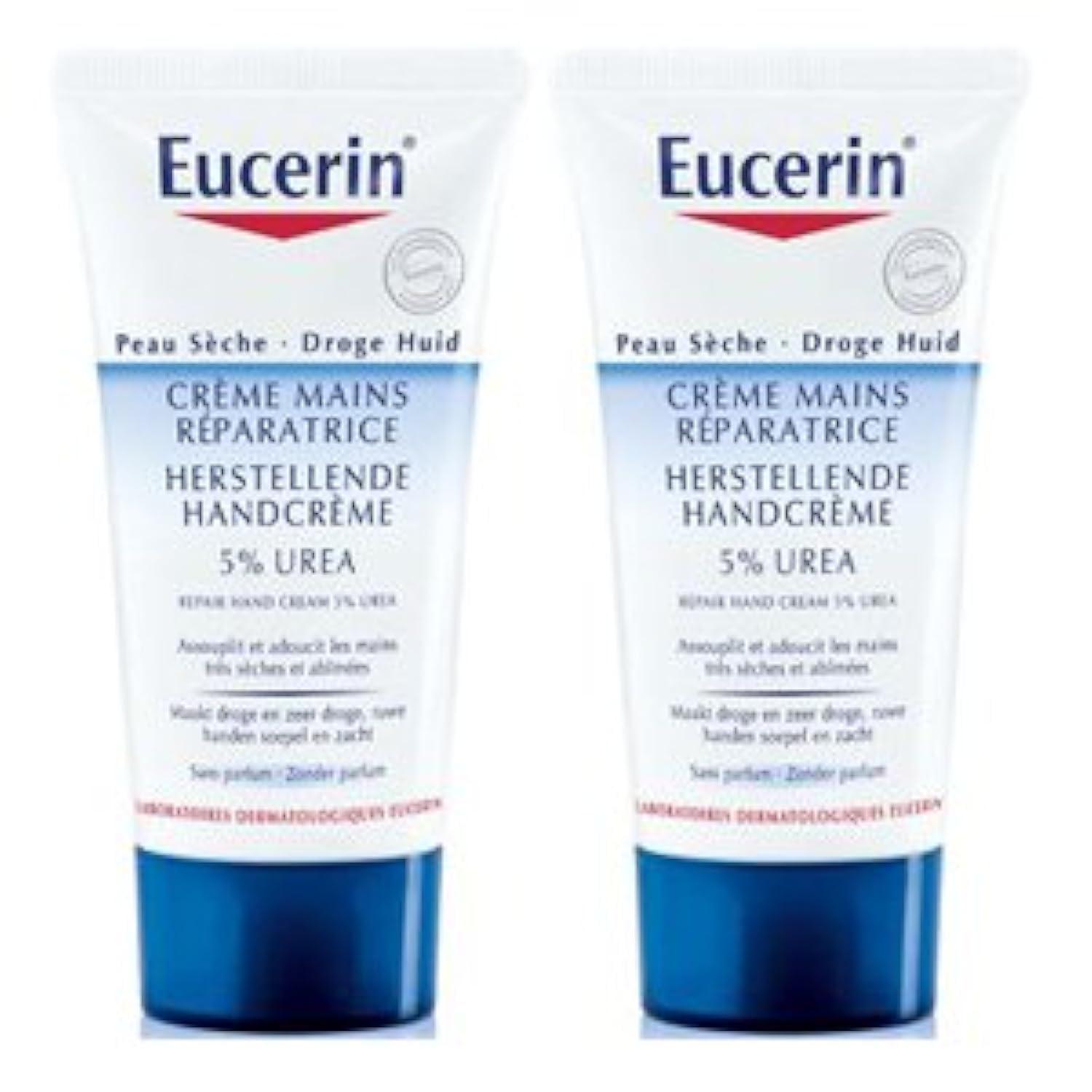 Eucerin UreaRepair PLUS Hand Cream - 5% Urea Pack of 2 (150 ml ...