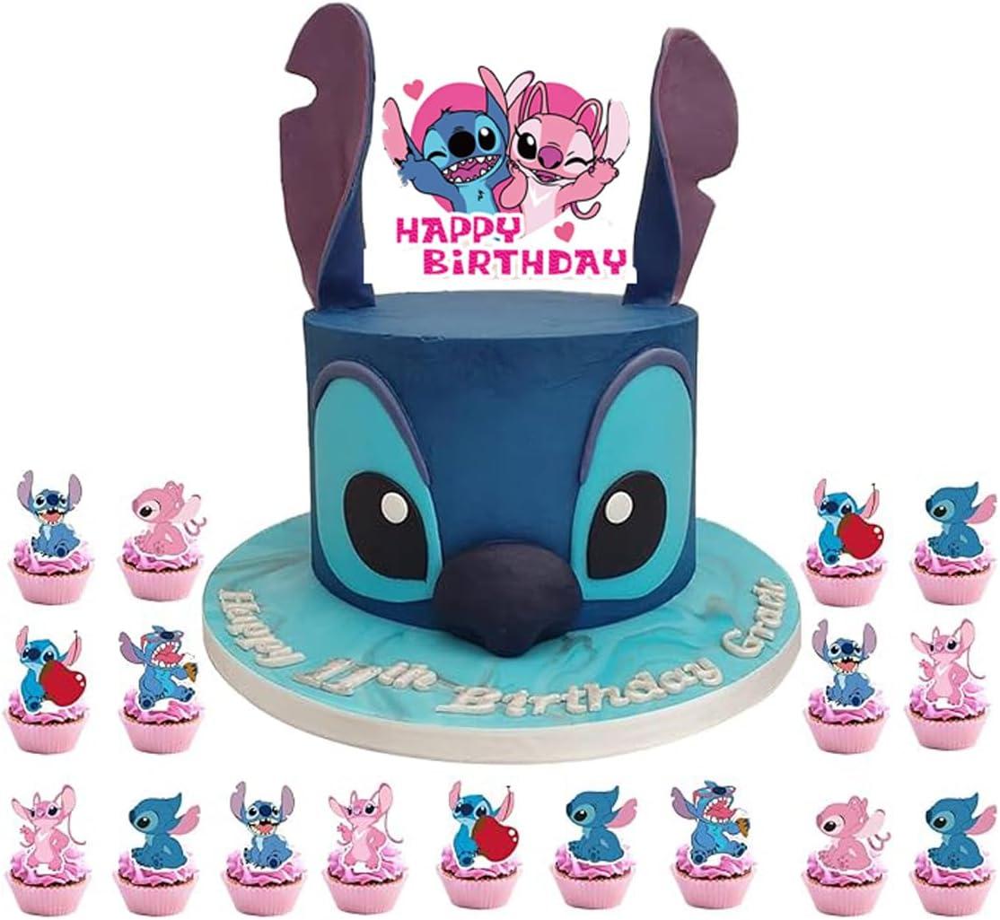 Pink Lilo &And Stitch Cake Toppers Girl Stitch Theme Birthday Party ...