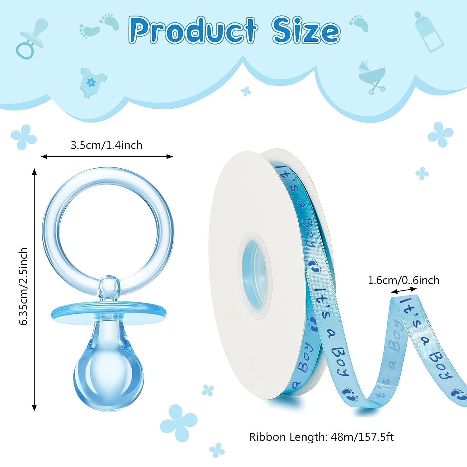 48 Pcs Baby Shower Pacifiers Necklace Set for Baby Boy + It's a Boy ...