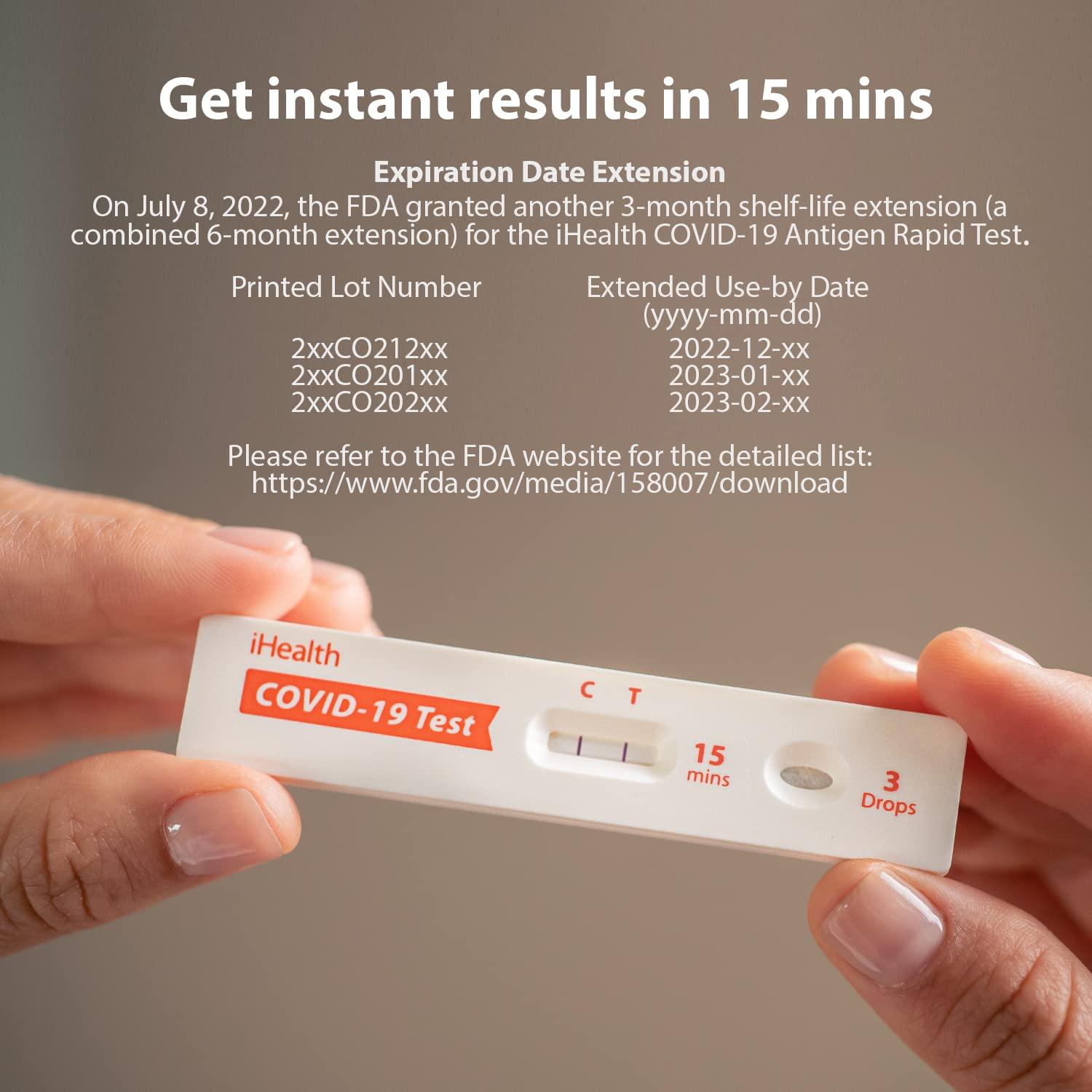 iHealth COVID-19 Rapid Test 1 Pack - FDA EUA Authorized OTC At-Home ...