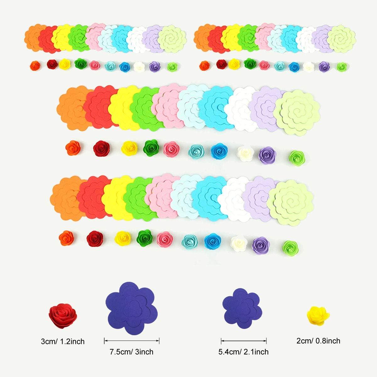 143 PCS Paper Quilling Strips Flower Design Set - Handmade Quilling ...