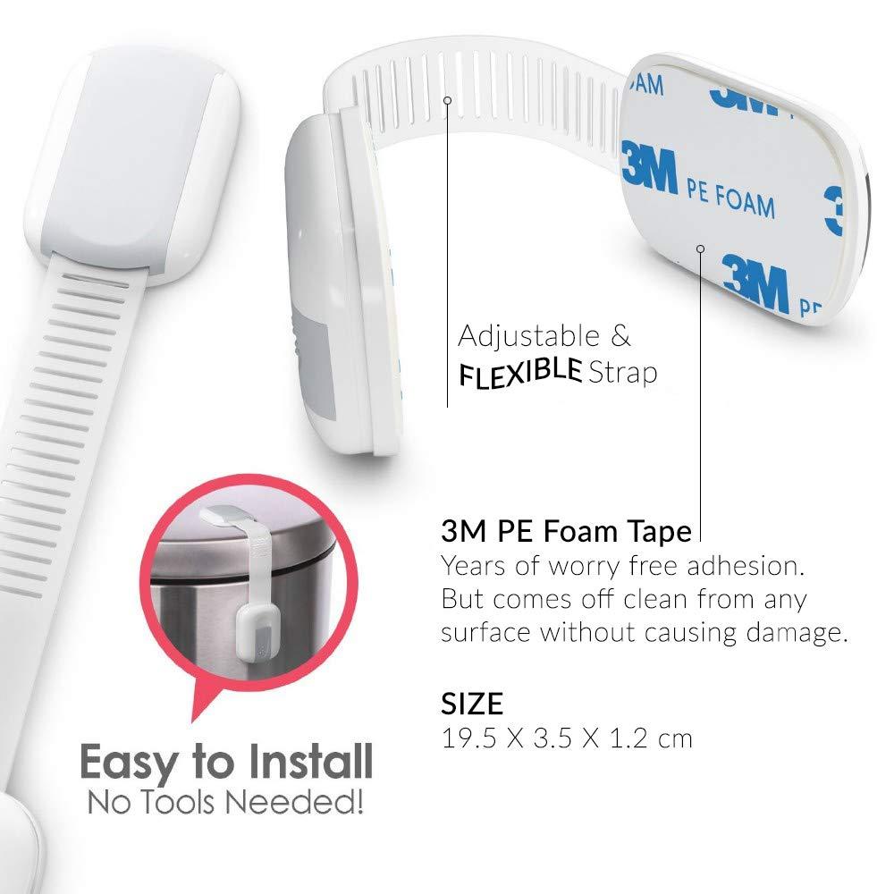 Child Safety Strap Locks - 24 Pcs Baby Proofing Kit with 3M Adhesive ...