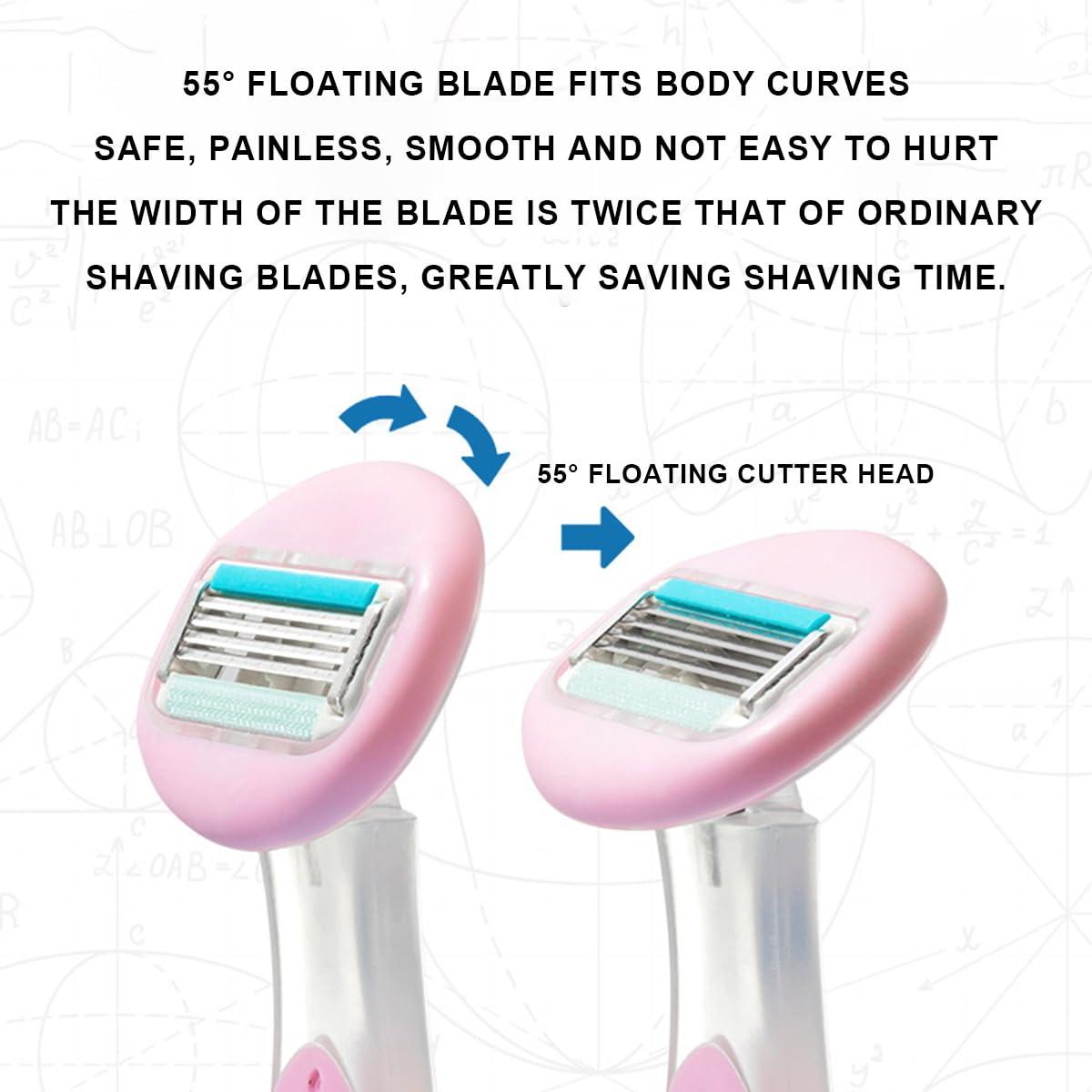 KMOCEPLY Manual Razor for Women - Short Handle for Armpit & Leg Hair ...