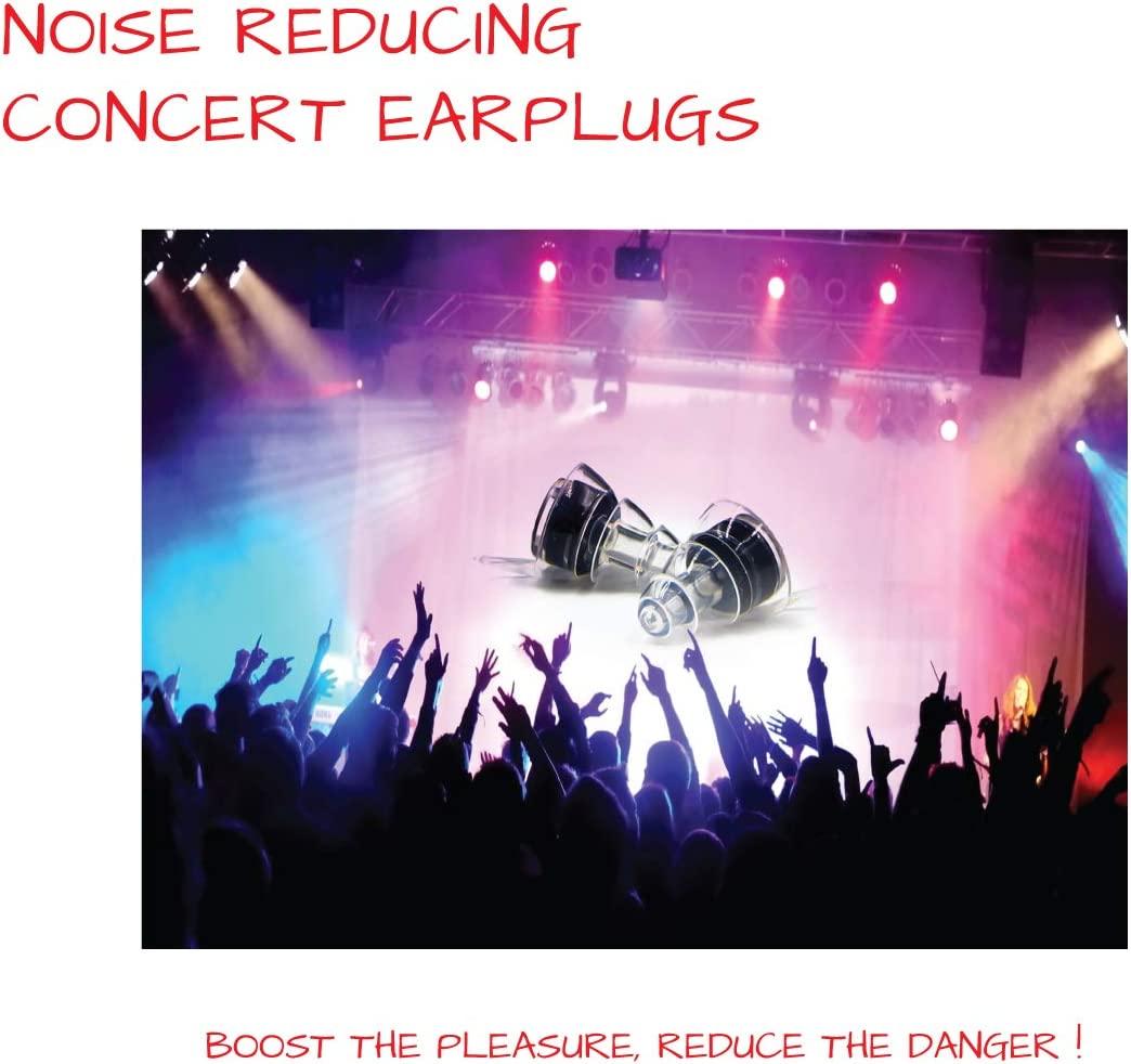 EarTekPro High-Fidelity Concert Earplugs - Reusable Noise-Reduction Set ...