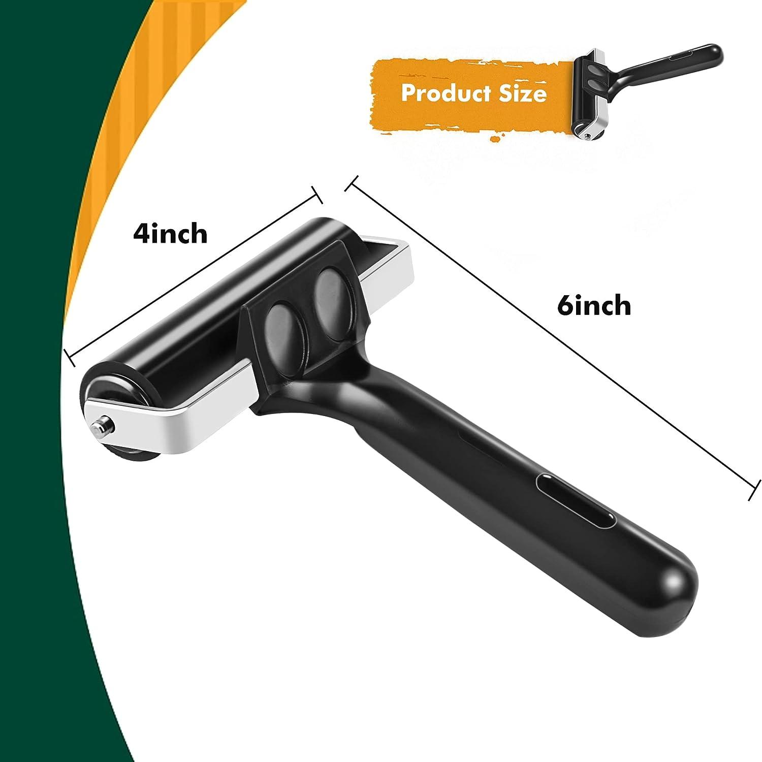 Lydia's Deal 4-Inch Black Rubber Roller Brayer for Printmaking ...