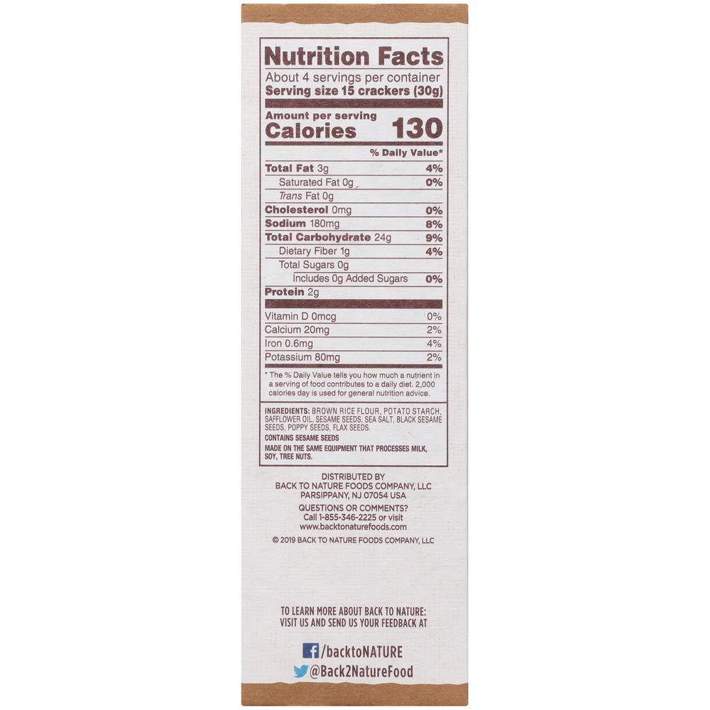 Back to Nature Gluten Free Multi-Seed Rice Thins Crackers - 4oz | Non ...