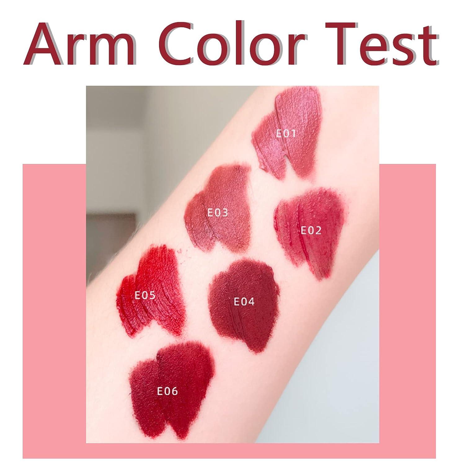 Domality 6 Colors Velvet Lipstick Set - Matte & Glitter Lip Mud Tint ...