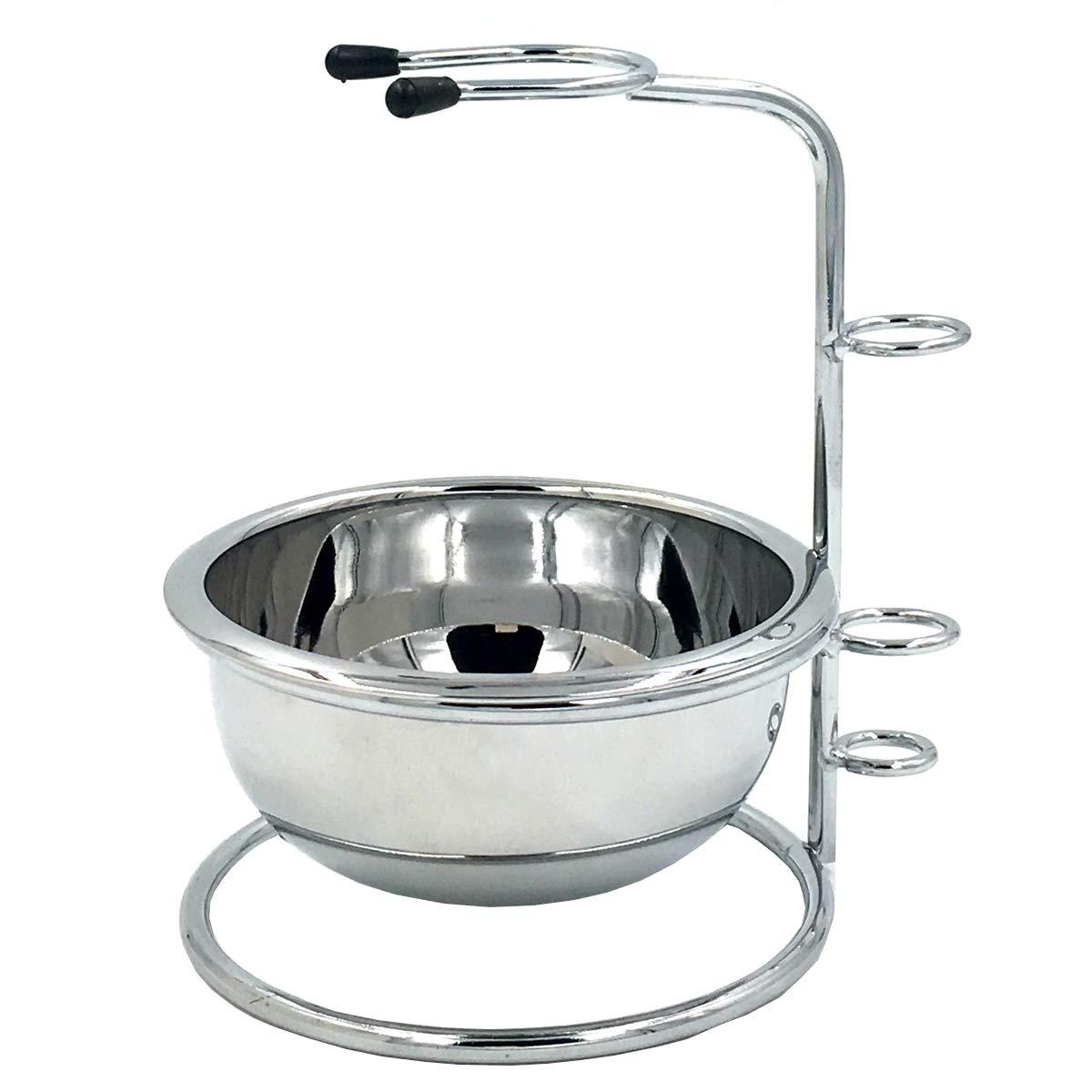 PerPro Stainless Steel Shaving Stand with Bowl Set - Razor Holder and ...
