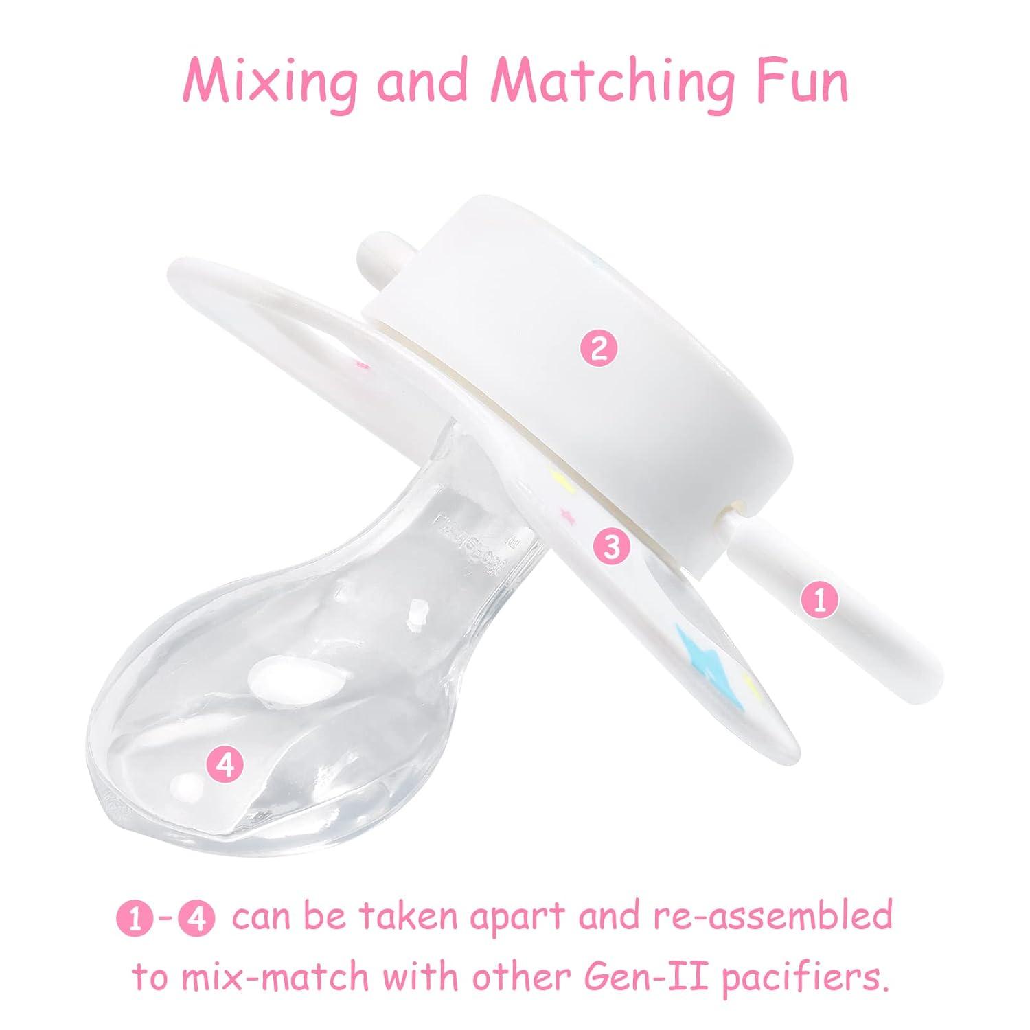 LittleForBig Large Shield Pacifier II - Adult Size White with Little ...