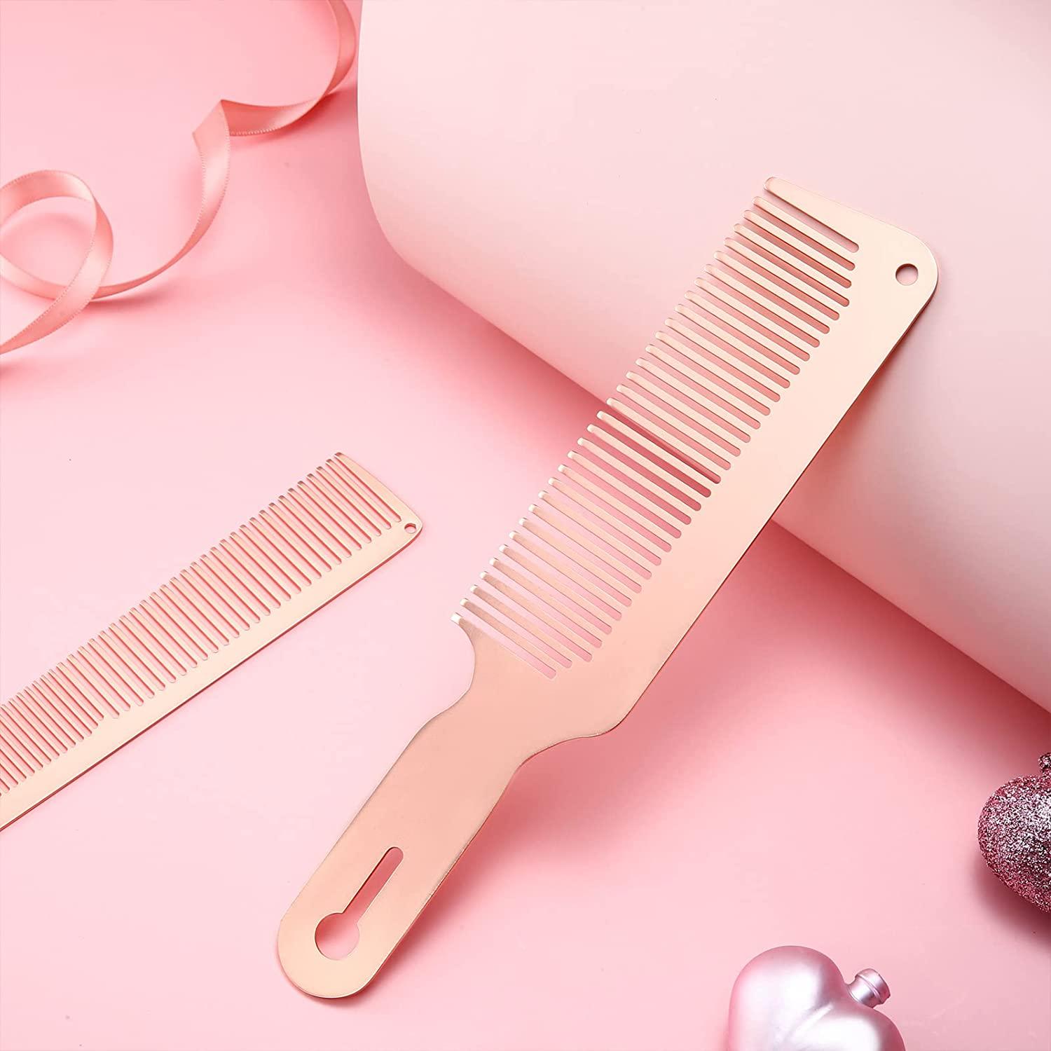 Metal Barber Comb Set - Stainless Steel Blending, Styling, Cutting ...