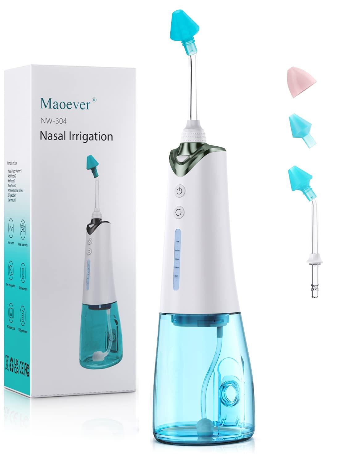 MAOEVER Sinus Cleaner Machine Cordless Nasal Rinse Machine for Sinus ...