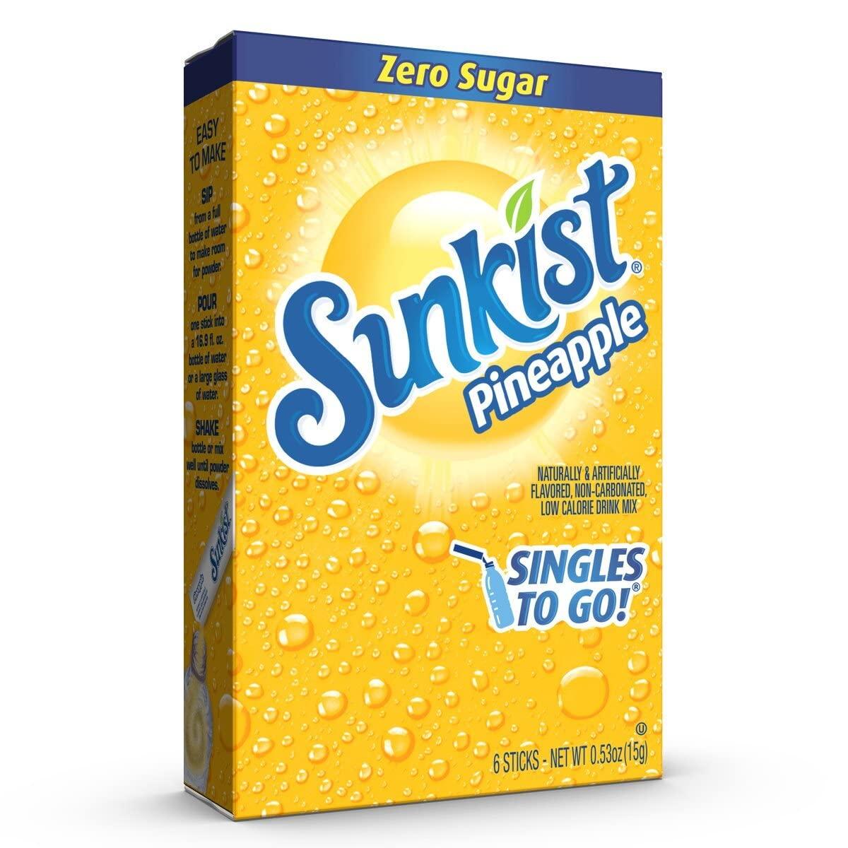 Sunkist Singles to Go Drink Mix Variety Pack - Orange, Grape, Pineapple ...