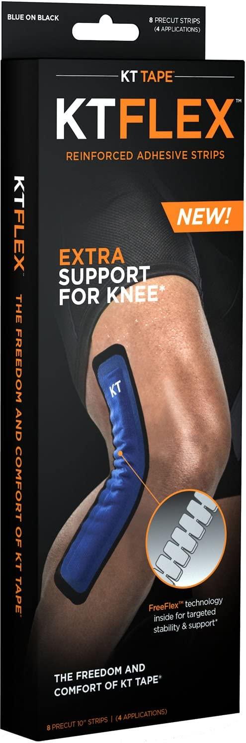 KT Tape KT Flex Reinforced Adhesive Strips for Knees - 8 Pre-cut 10 ...