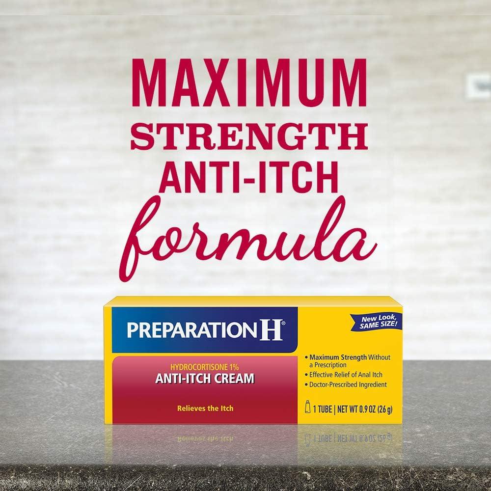 Preparation H Anti-Itch Hemorrhoid Treatment Cream - 1% Hydrocortisone ...