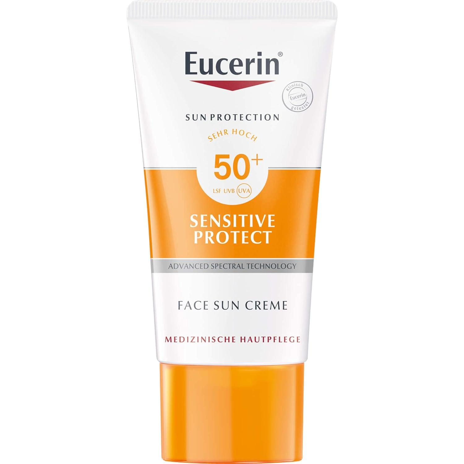 Eucerin Sensitive Protect Face Sun Cream SPF 50+ | 50 ml Best Sunscreen ...