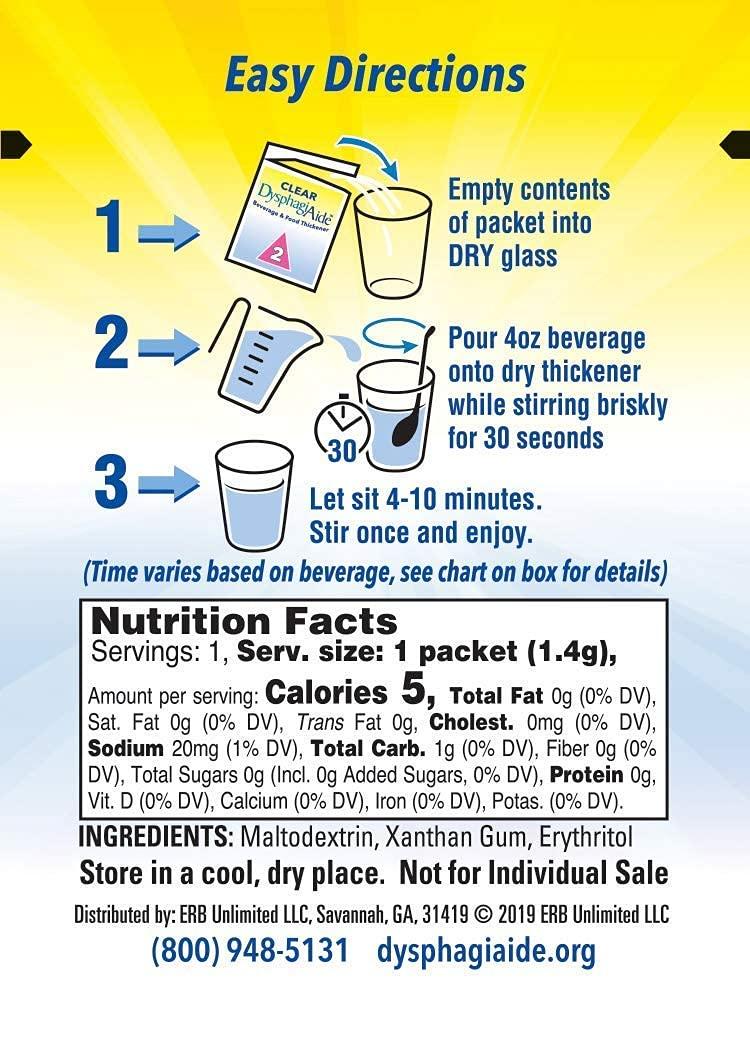 Clear DysphagiAide Instant Beverage and Food Thickener Packets - 24 ct ...