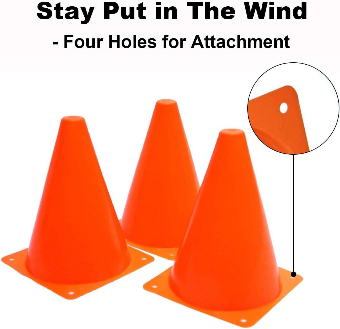 DUNCHATY 40 PCS 7 Inch Plastic Soccer Cones for Agility Training - 4 ...