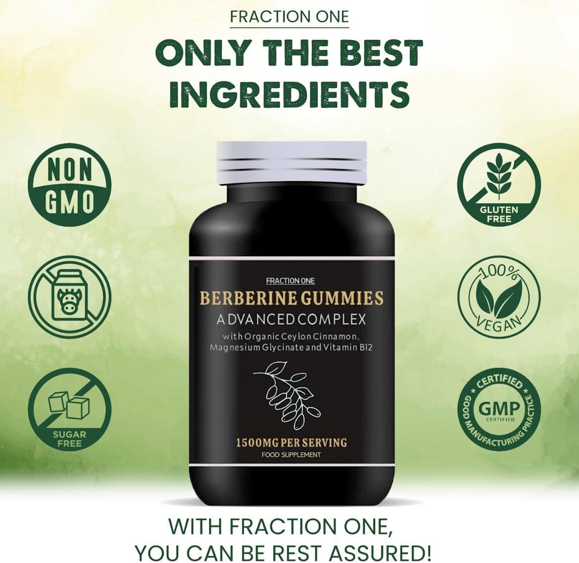 Berberine Gummies - Sugar Free - 1500mg Berberine - Ceylon Cinnamon ...