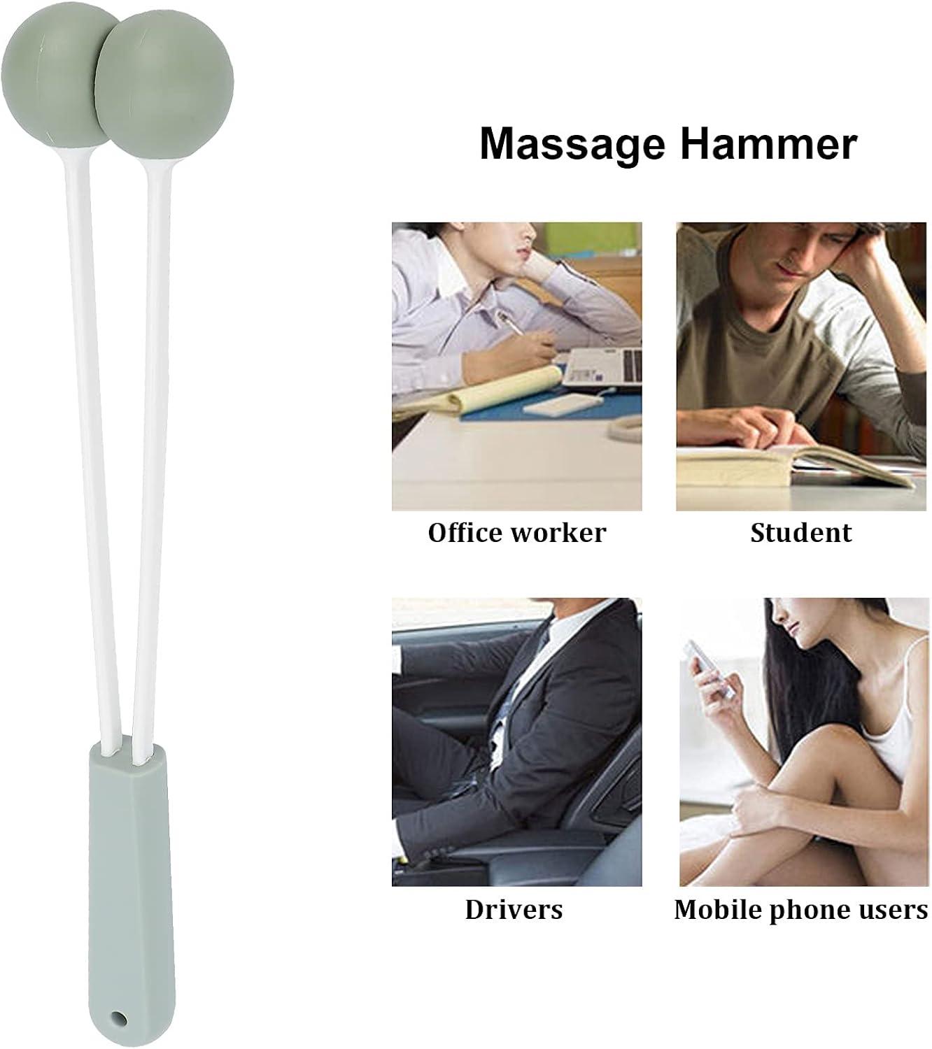 Massage Hammer Tool - Handheld Manual Massage with Double Silicone ...