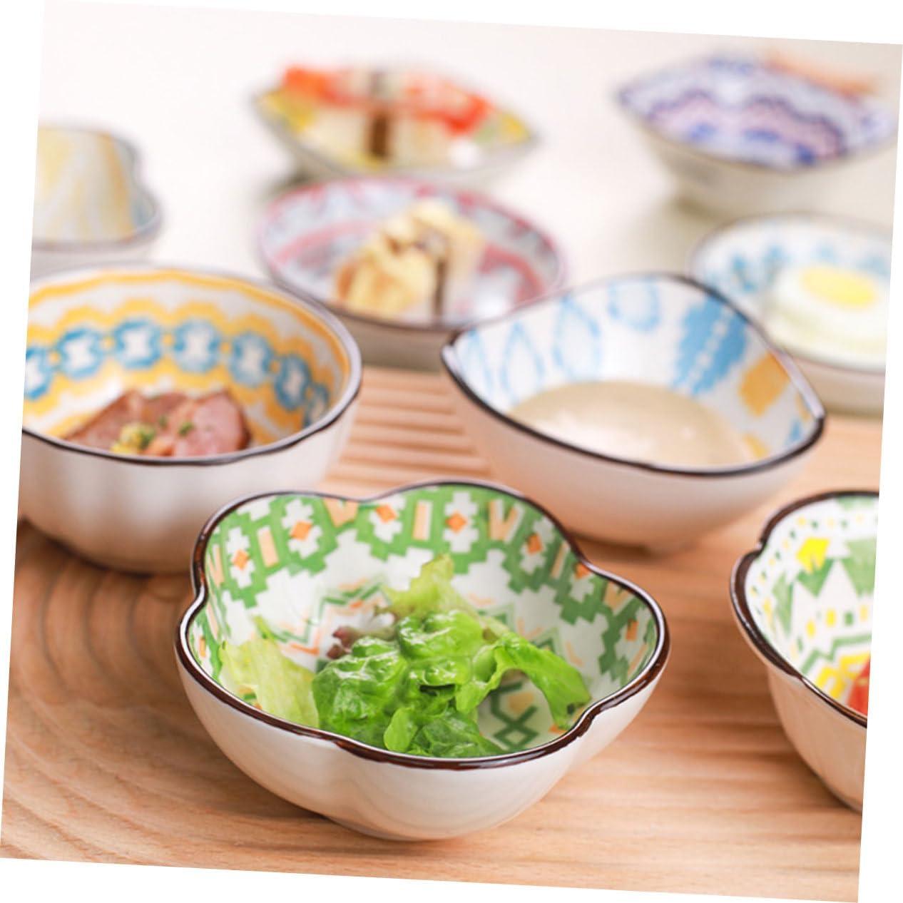 Zerodeko 6pcs Ceramic Saucer Mini Serving Dish Seasoning Bowl Dipping ...