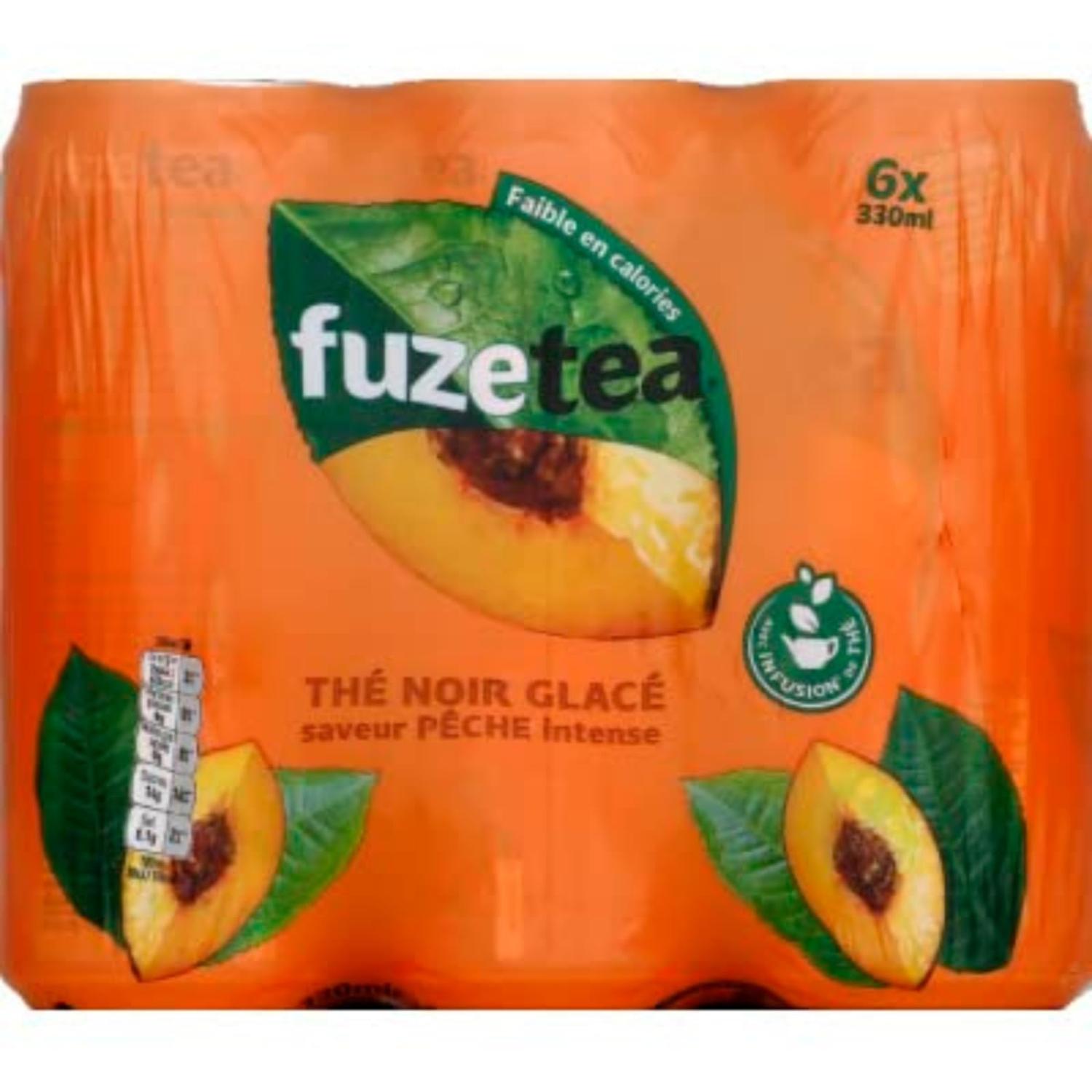 Fuze Tea Peach flavor tea drink - Pack of 6 cans of 33cL | Buy Now with ...