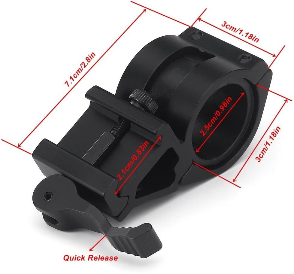 ALONEFIRE Offset Flashlight Mount for Picatinny Rail - Tactical LED ...