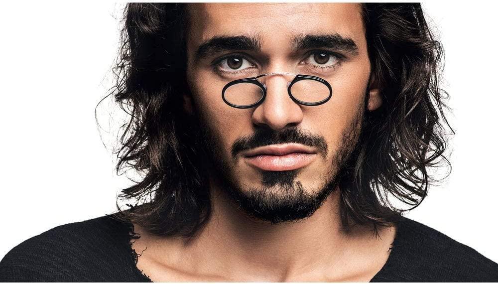 REAVEE 2 Pack Nose Pinching Armless Reading Glasses +2.0 for Women Men ...