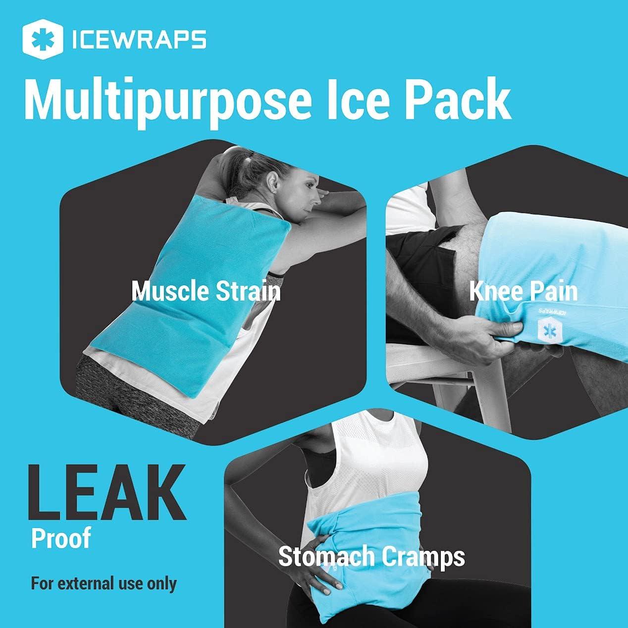 IceWraps 12x21 Extra Large Ice Pack with Soft Fabric Cover | Clay Ice ...