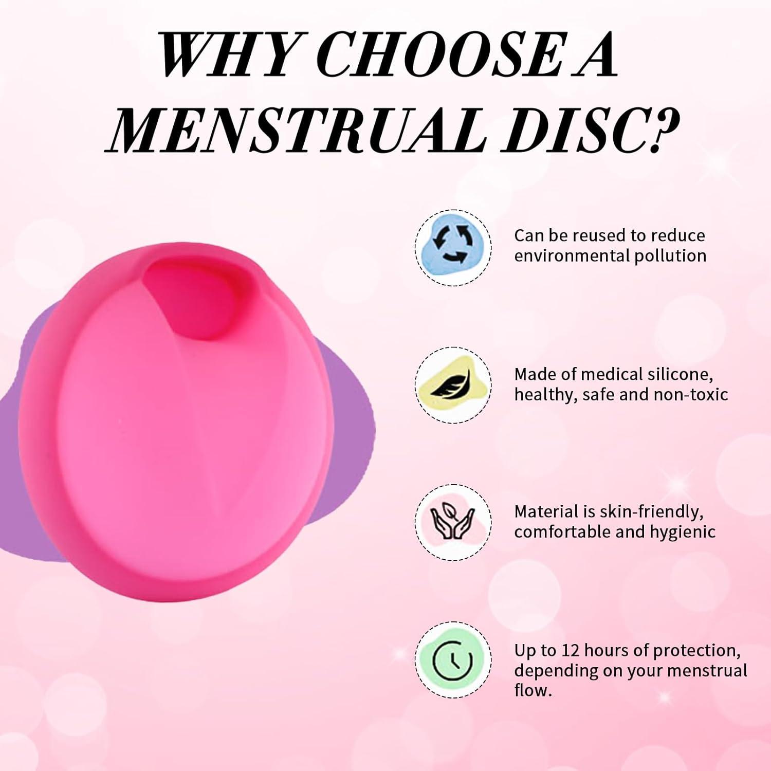 Buy Mhduyeg 2-Piece Reusable Silicone Menstrual Disc & Cup Set ...