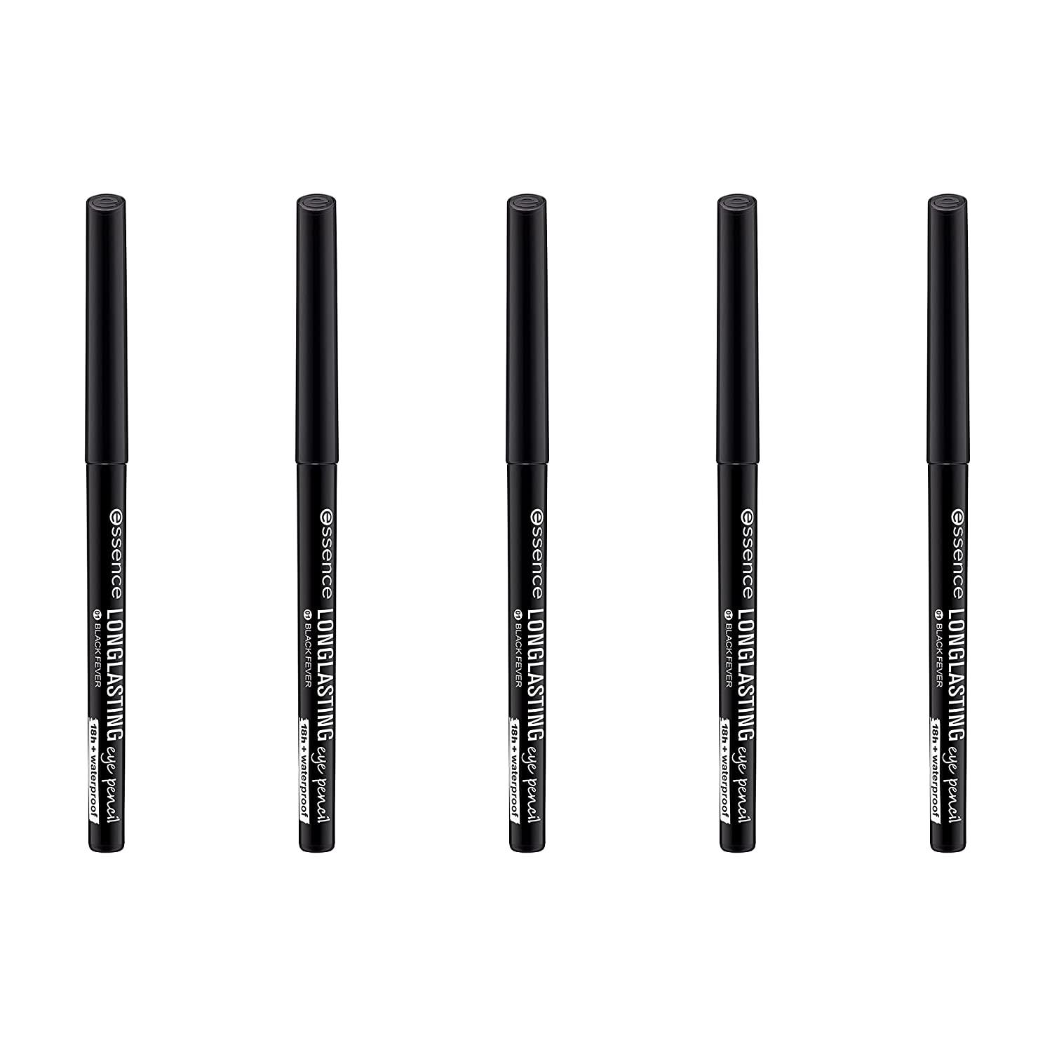 essence Black Kajal Eyeliner Pencil 5-Pack - Water-Resistant, Paraben ...