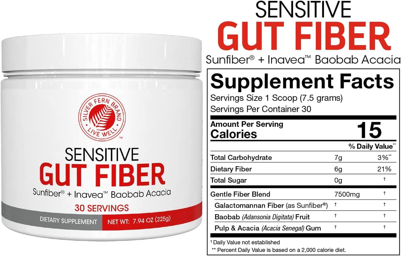 Digestive Health Fiber Supplement - 30 Day Supply - 6g per Serving ...