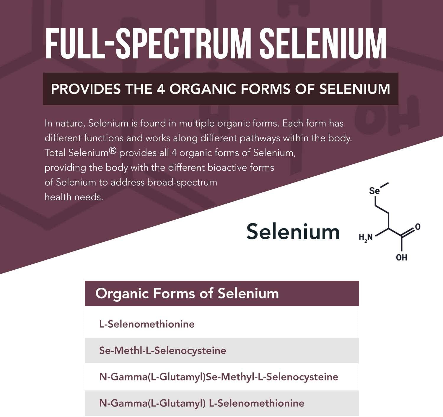 Plant-Based Total Selenium Supplement - 200 mcg Full Spectrum Selenium ...