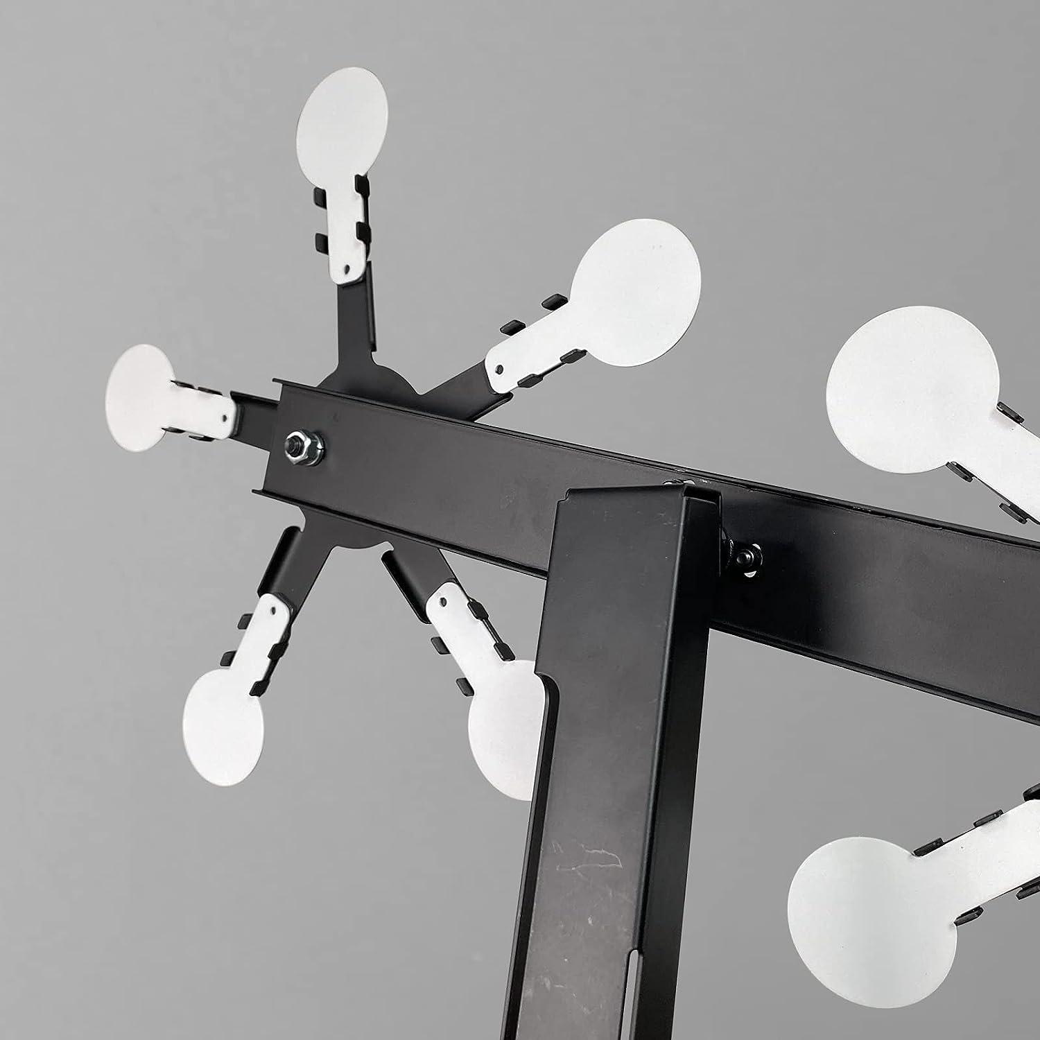 ATFLBOX Rotating Metal Shooting Target Stand with 10 Steel Plates ...
