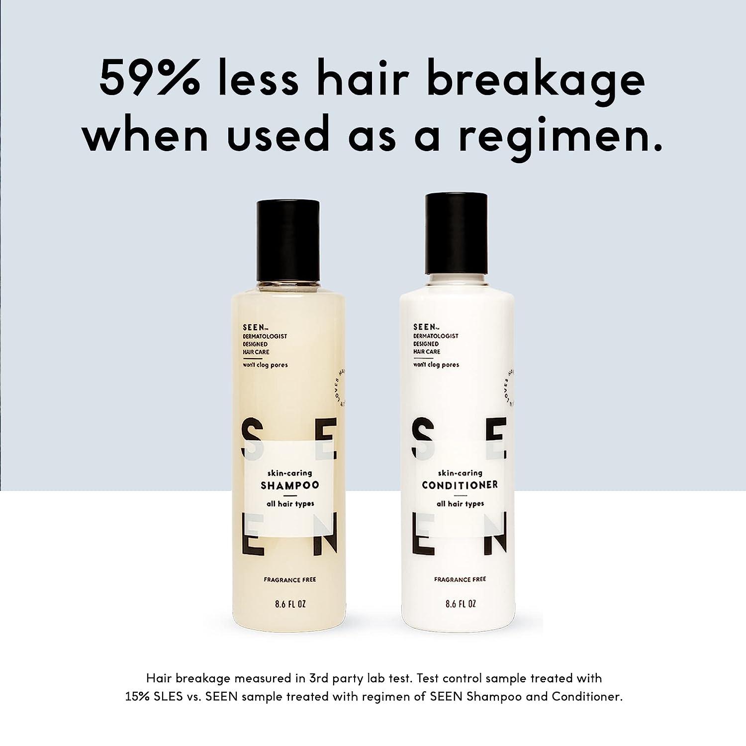 SEEN Fragrance-Free Shampoo 8.6 Fl. Oz - Non-Comedogenic & Sulfate-Free ...
