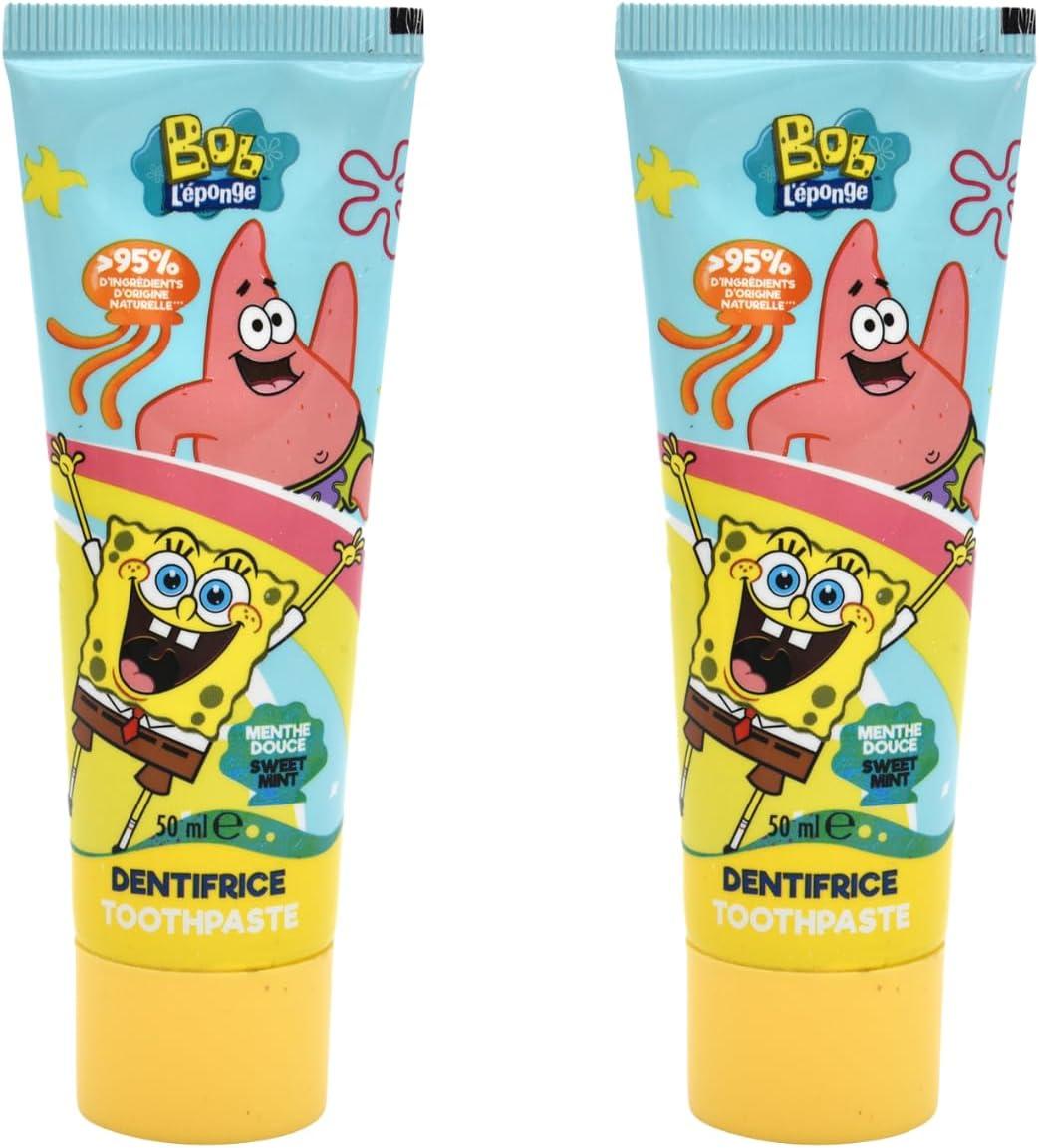 SpongeBob Children's Toothpaste Set 2x50ml - Strawberry Flavor ...