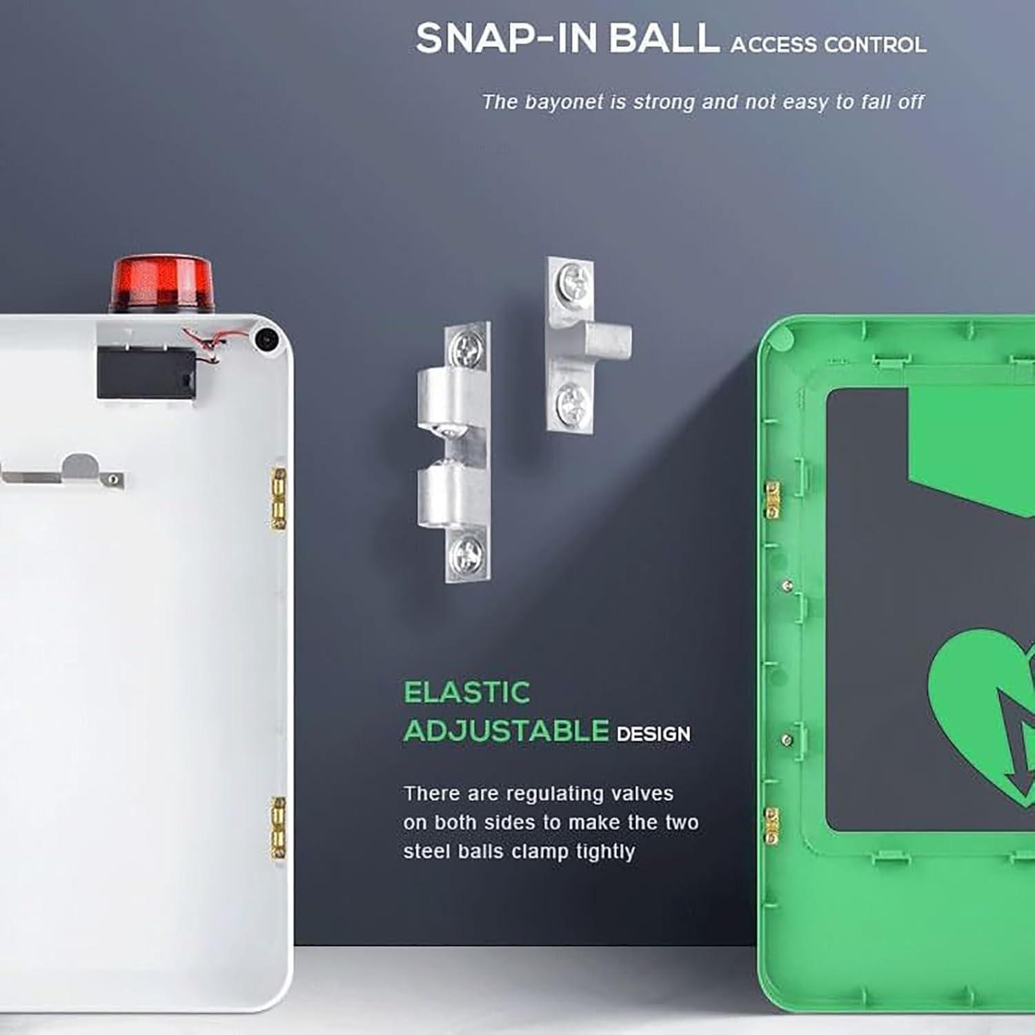 Qianmei AED Defibrillator Wall Cabinet with Key & Alarm | ABS ...