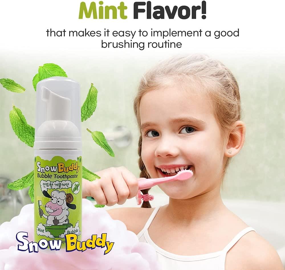 Kids Foam Toothpaste with Mint Flavor - Anti Cavity, Low-Fluoride ...