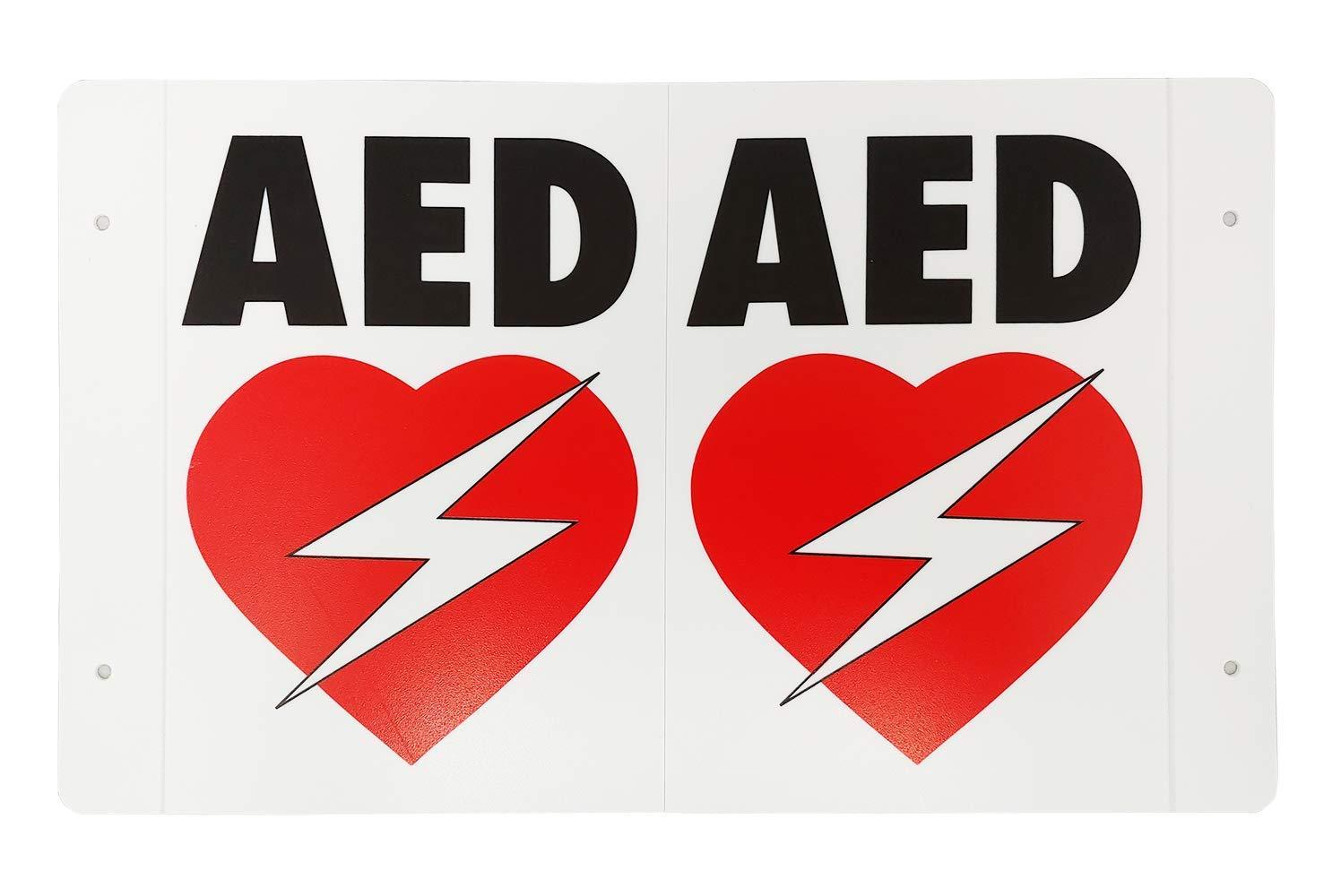 CPR Savers Foldable Panel AED Wall Sign for Public Places - 1 Pack ...