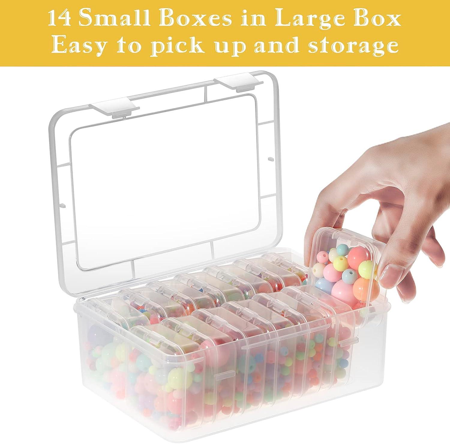 Mathtoxyz Small Bead Organizers 15 Pieces Plastic Storage Cases Mini ...
