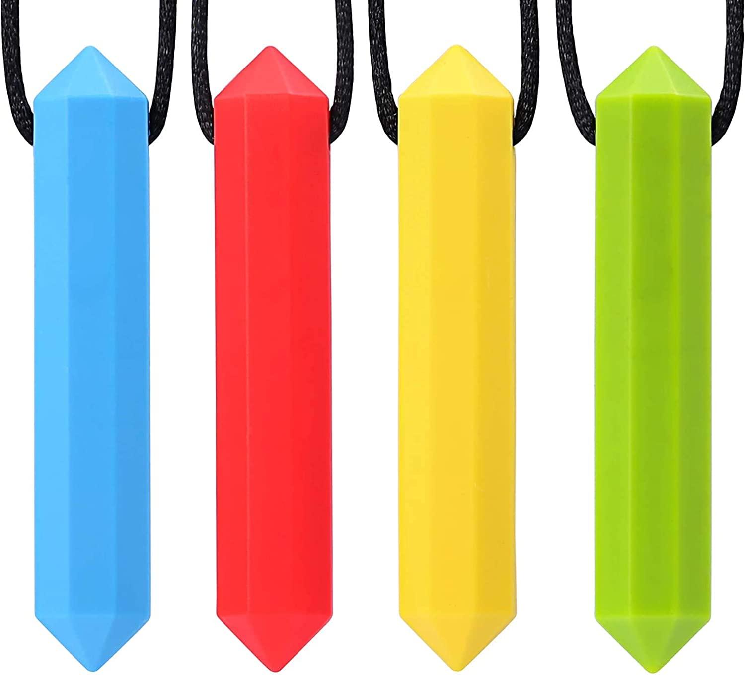 Chewlery Chew Necklace for Kids with ADHD & Autism - Crystal 4-Pack by ...