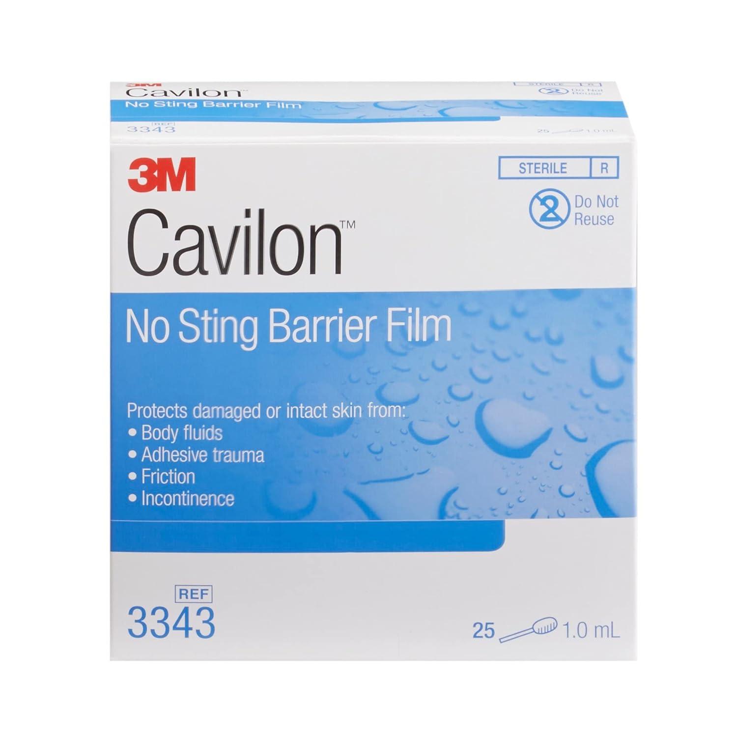 MMM Cavilon Alcohol-Free No-Sting Barrier Film Wands/Swabs 1.0 - 25/Box ...