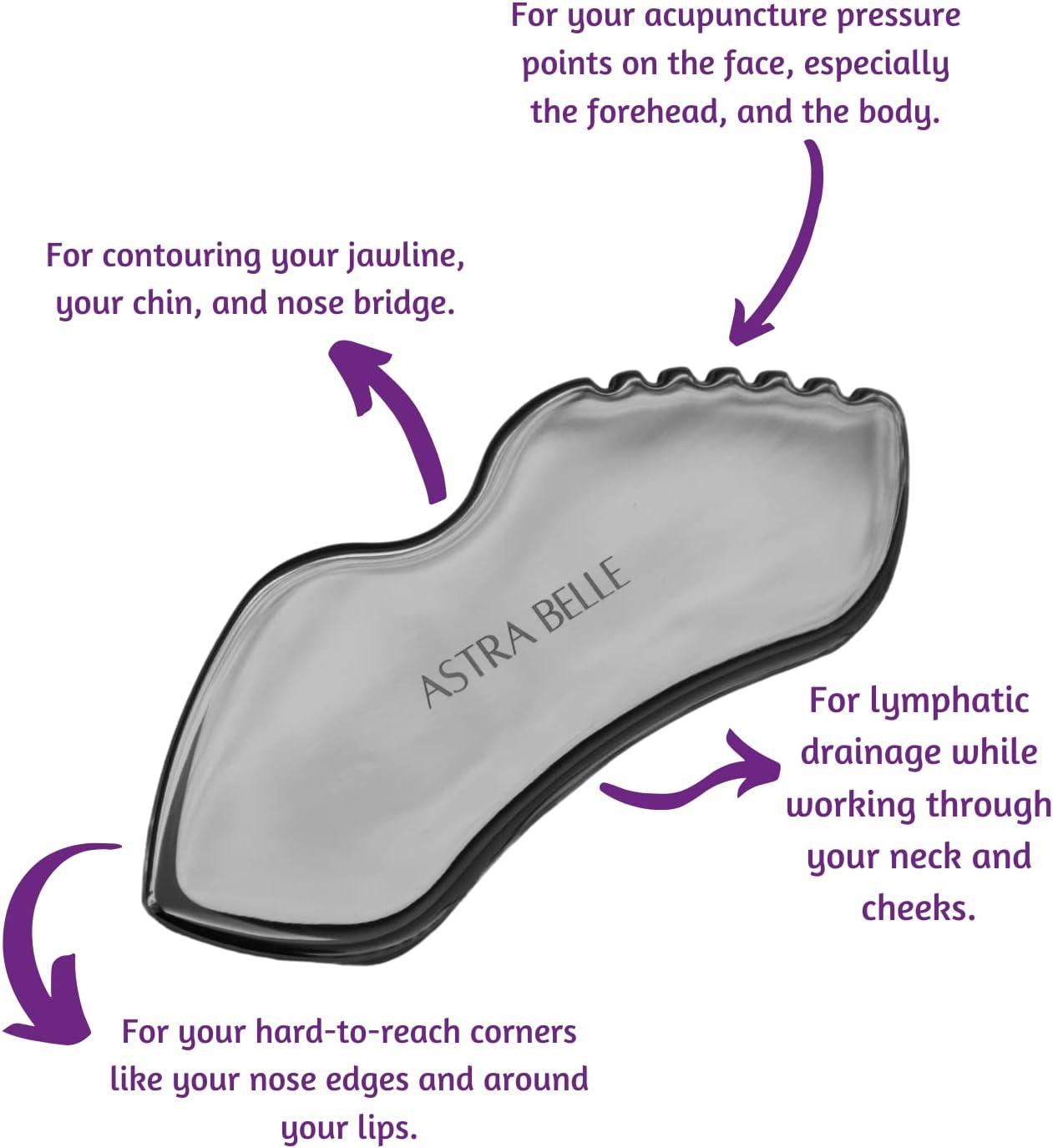 Stainless Steel Gua Sha Facial Skin Care Tool | Astra Belle Scraping ...