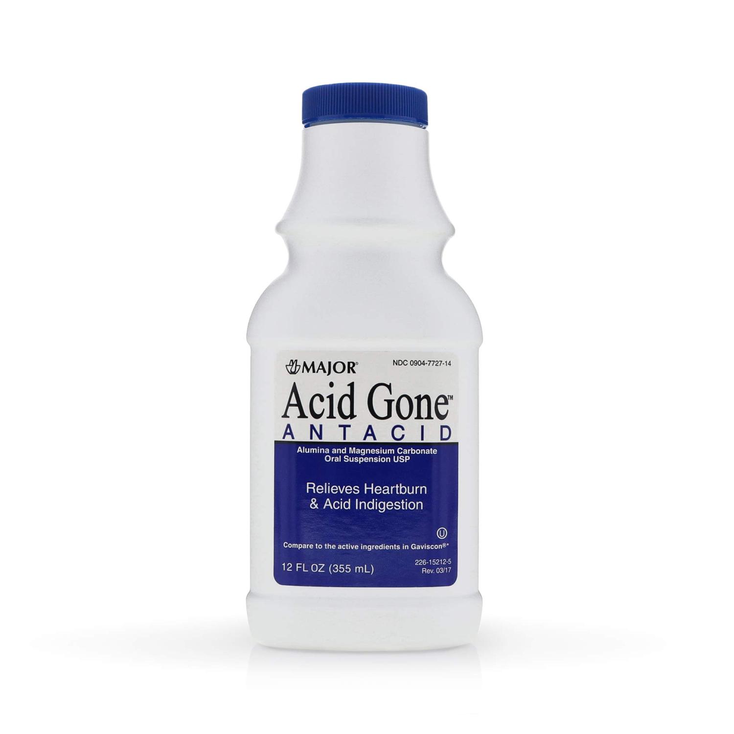 Acid Gone Antacid Liquid 12-Oz Bottles - Spearmint Flavor (2 Pack ...