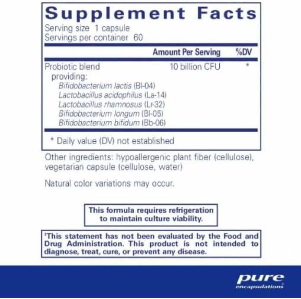 Pure Encapsulations Probiotic G.I. (Dairy and Soy-Free) 60 caps