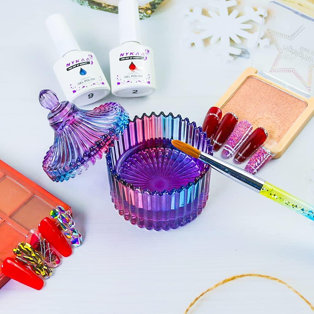 NYKAA Luxury Large Nail Dappen Dish 83ml with Lid - Extra Large Crystal ...