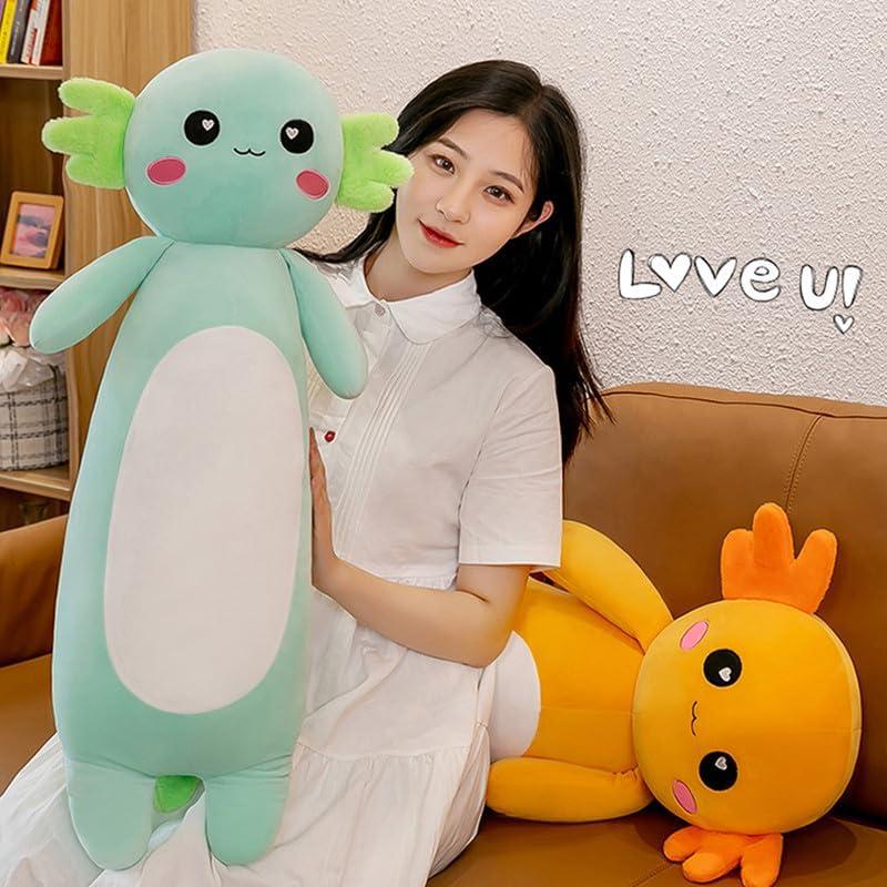 Kekeso Long Axolotl Plush Pillow - Green 65cm/25.59inch - Stuffed ...