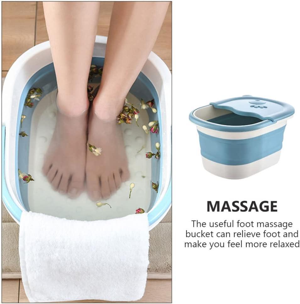 Heallily Portable Foot Soak Washbasin - Foldable Foot Massage Basin in ...